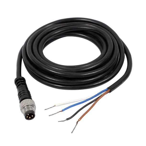 M8 2m Male Straight Head 4 Pin Connector Aviation Electrical Cable ...