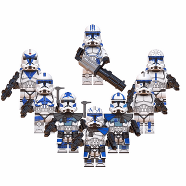Star Wars 501st Legion Clone Troopers Phase 2 Building Block Figure x 8 ...
