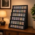 6-Tier Wooden Card Display Stand for Trading Cards Sports Collectibles ...