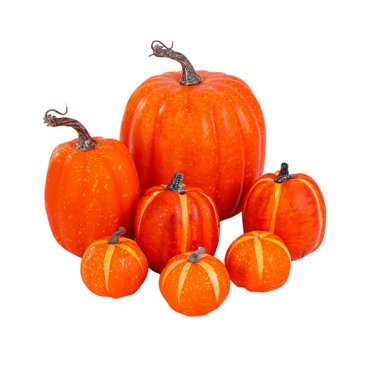 8 Inch Large Artificial Pumpkins Halloween Decor DIY White Foam ...