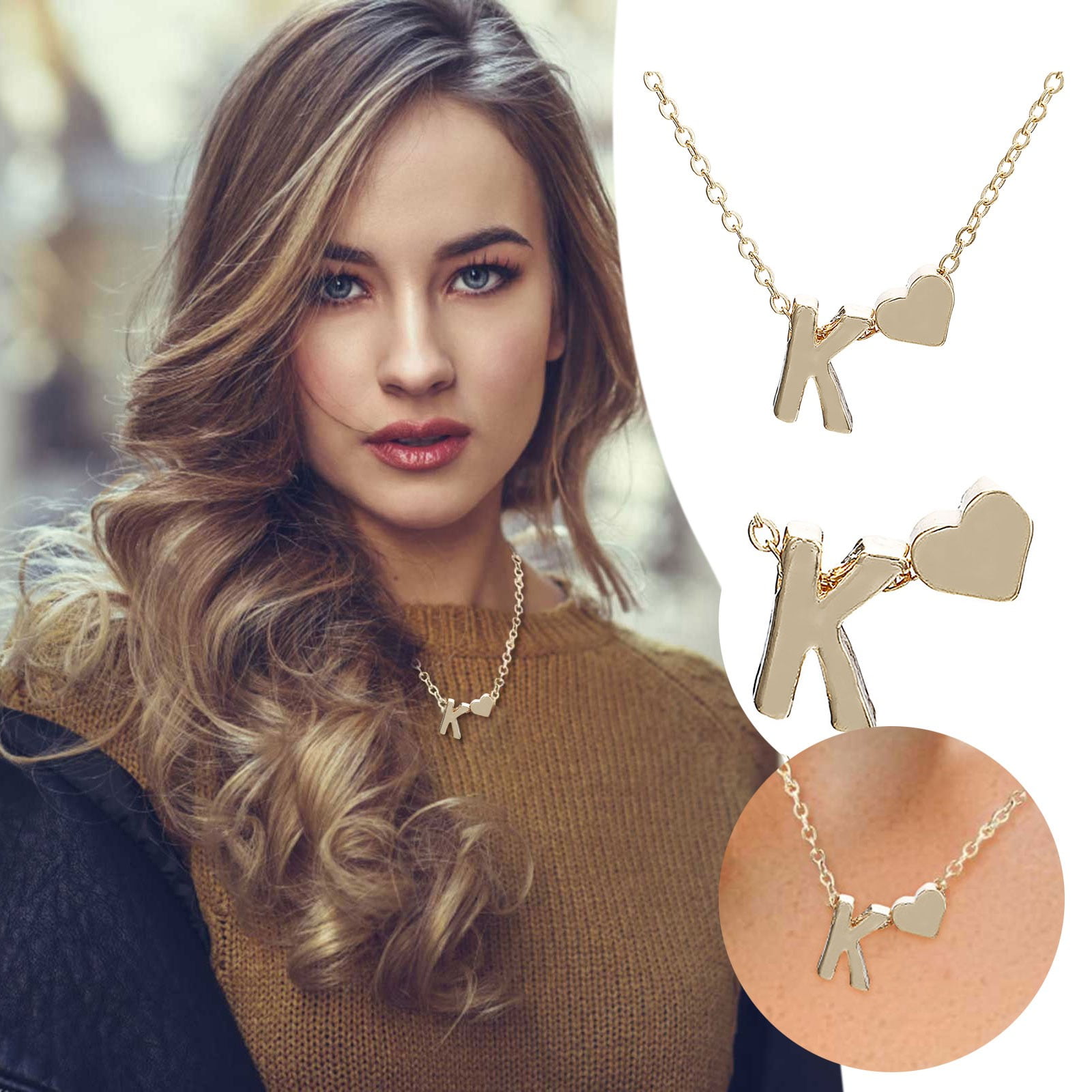 Click here for Yangzheee Gold Initial Necklace For Women Elegant... prices