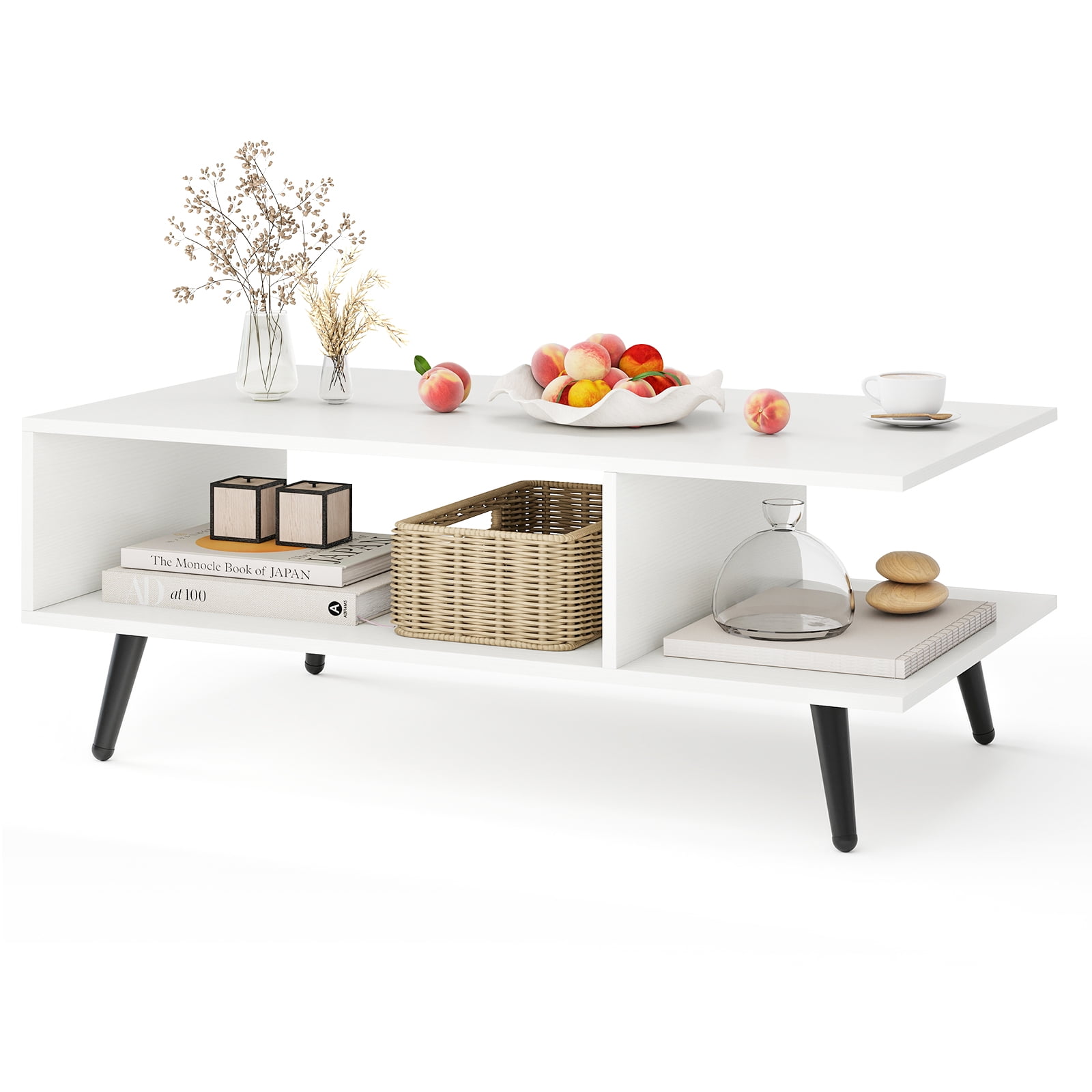 Click here for Patiojoy 2-Tier Coffee Table W/ Storage Home Mid C... prices