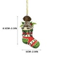 Aufmer 2 Pcs Personalized Christmas Car Ornament - Acrylic Hanging ...