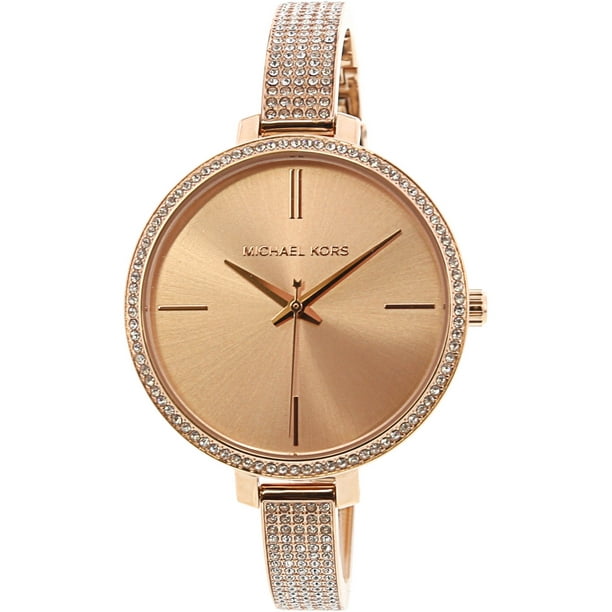 Michael Kors Women's Jaryn MK3785 Rose-Gold Stainless-Steel Japanese ...