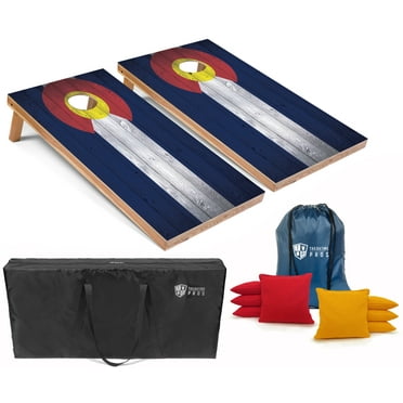 Tailgating Pros Pyramid Cornhole Board Set w/ Bean Bags and Carrying ...