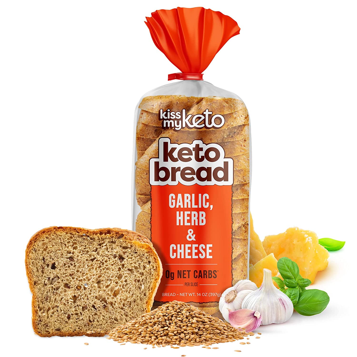 Kiss My Keto Bread Zero Carb (0g-Net) - Wheat Bread Loaf, Low Calorie ...