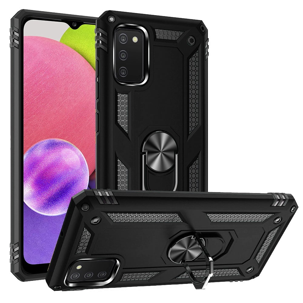 For Samsung Galaxy A03S SM-S134DL Ring Kickstand Phone Cover Case ...