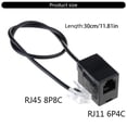 RJ45 To RJ11 Adapter Cord, Ethernet RJ45 Male To Telephone RJ11 Female ...