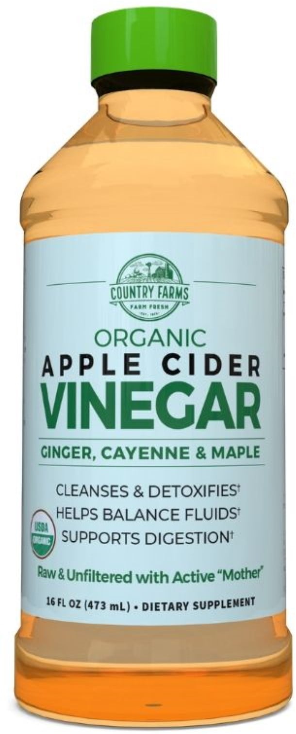 Country Farms Apple Cider Vinegar, Organic With Ginger, Cayenne & Maple ...