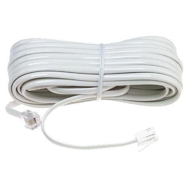 4 Wire White Telephone Line Cord, 50 ft. - Walmart.com - Walmart.com