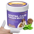 Dental Care Finger Wipes 60 Counts Teeth Cleaning Wipes for Dogs & Cats ...
