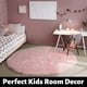 Bedroom Decor for Girls, Room Decorations, Pink Round Rug for Bedroom ...