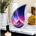 VALERASH Mountain Urns for Human Ashes - Red Tear Drop Cremation Urn ...