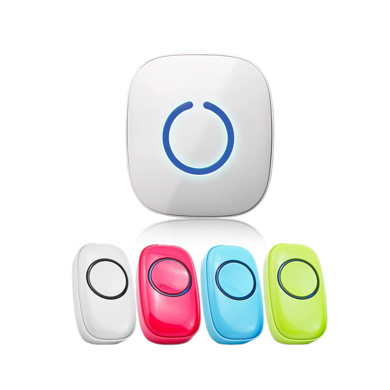 SadoTech Wireless Classroom Doorbell or Answer Buzzer, white receiver ...
