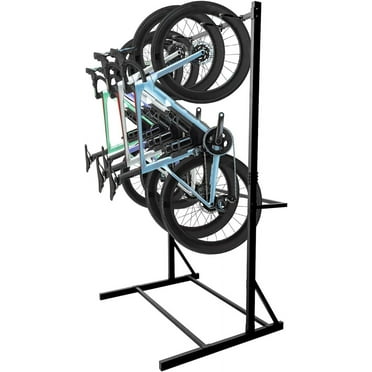 KFFKFF 111 Inch Long Floor Standing Bike Rack, 9 Stands All Steel Mesh ...