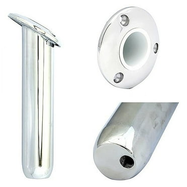 Attwood Flush Mount Close-End Rod Holder, Stainless Steel, 0-Degree ...