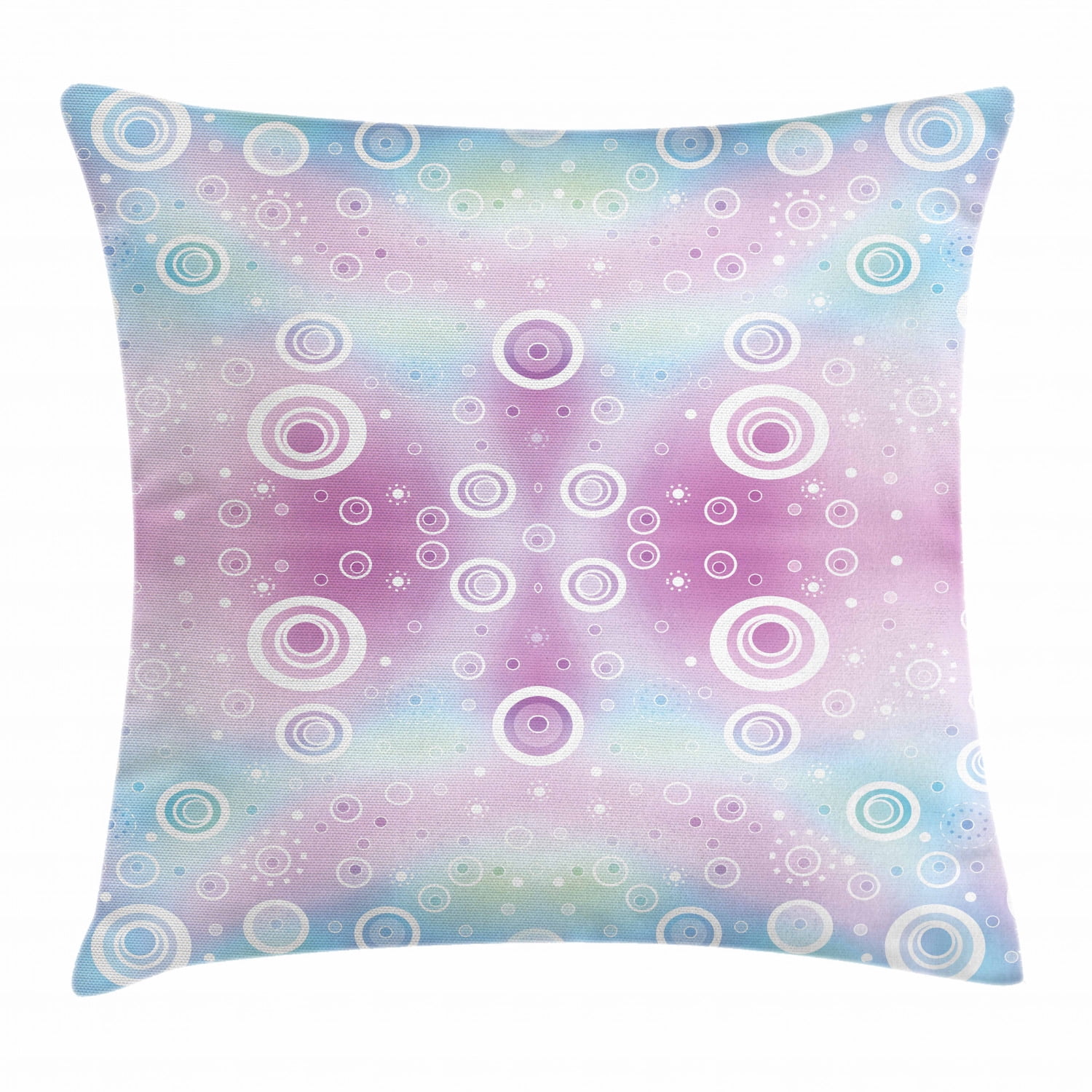 Pastel Throw Pillow Cushion Cover, Whimsical Fantasy Pattern with Ring ...