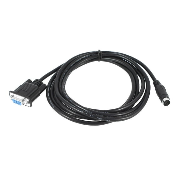 Universal 8P Mini Din Male To Female Db9 Rs232 Plc Programming Adapter ...