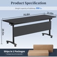 Folding Conference Room Table for 6-12 Person, Modular Mobile Training ...