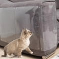 AOOOWER Clear PVC Pet Scratch Guard For Sofa 4Pcs Easy Stick Scratch ...