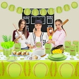 4-Pack Softball Tablecloth for Girls: 86.6"x 51.2" Party Supplies ...