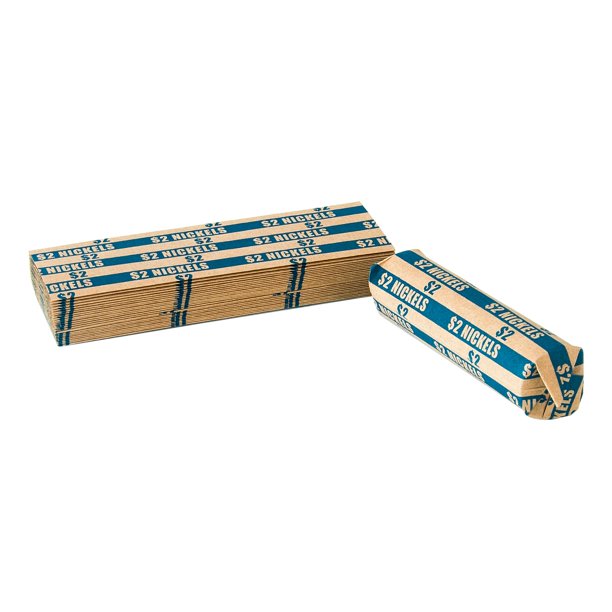 L LIKED 100 PcS Bundle Flat Striped coin Wrappers (100 PcS - Nickels ...