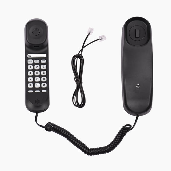 Desktop Corded Landline Phone Fixed Wall Mountable Supports Mute/ Pause ...