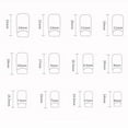 24 Pcs Elegant Mediums Square False Nails Acrylic Nails Glittering On ...