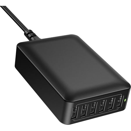 USB Charger, Rolvse 60W 12A 6-Port USB Charging Station, USB Charging ...
