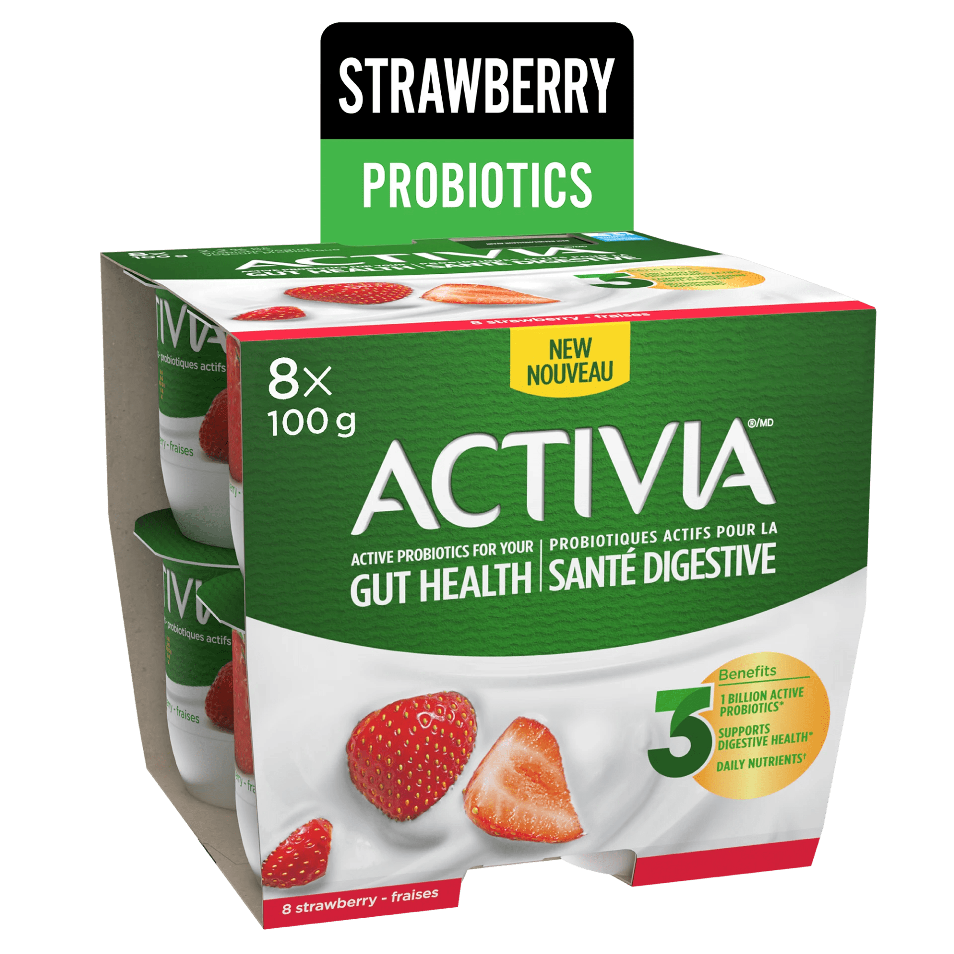 Click here for Activia M8 Strawberry 8x100g prices