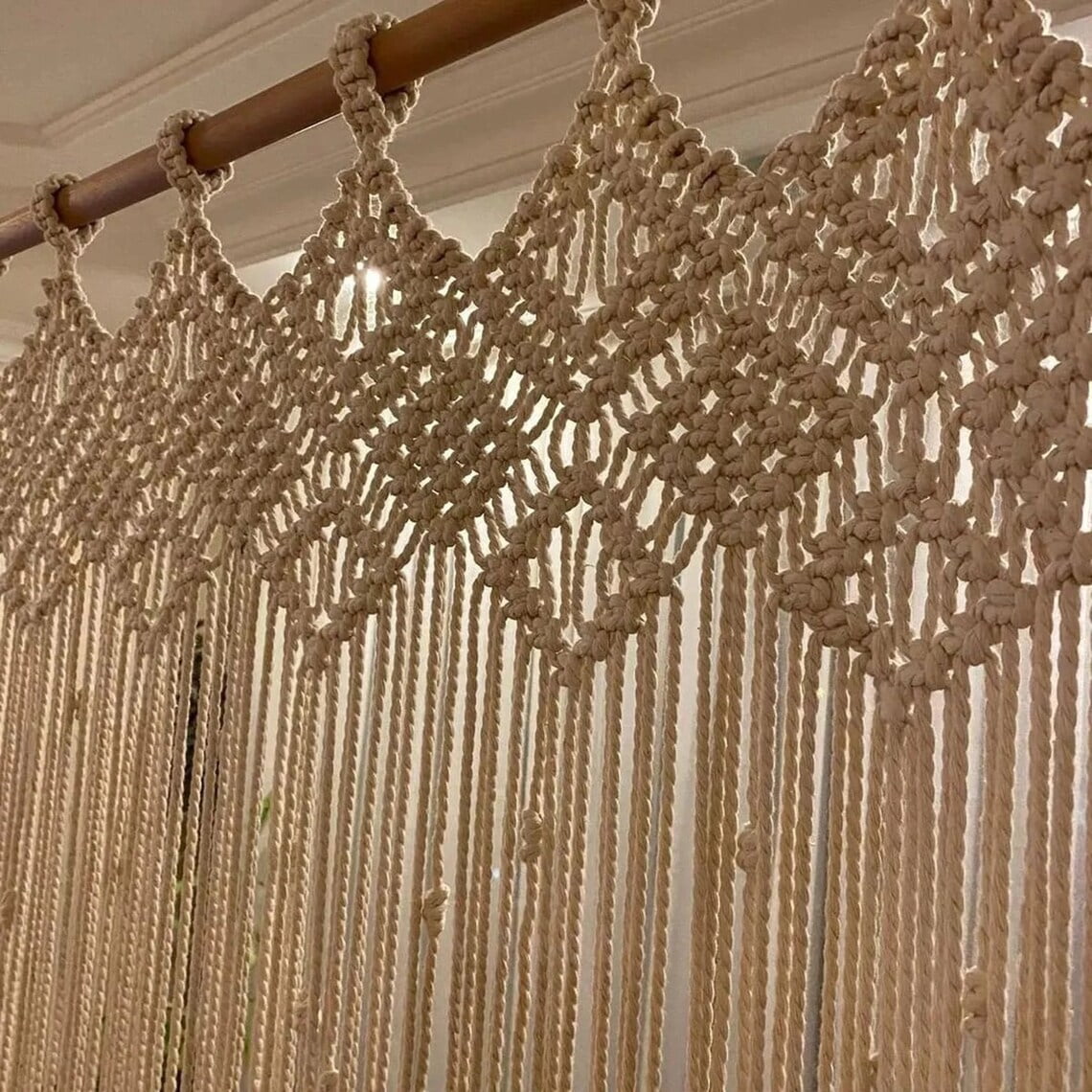 Macramé Extra Large Macramé Large Curtain Bohemian Decoration Wall Arch ...