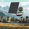 5W Solar Panel for Trail Cameras, DC & USB-C Solar Charger with 5200mAh ...