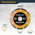 POWERTEC 2PK 4-1/2" Segmented Diamond Saw Blades for Angle Grinder ...