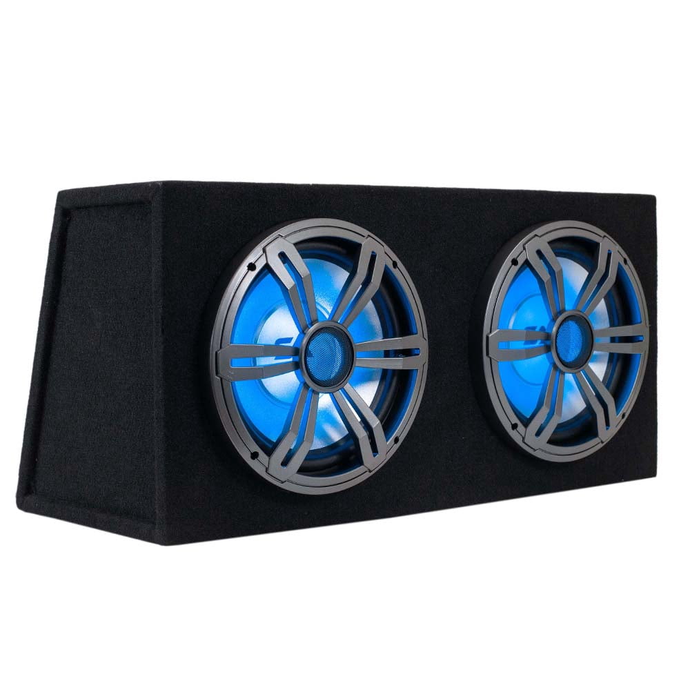 LightRage100 - Dual 10 Inch 1000 Watt Car Audio Subwoofer Enclosure ...