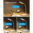 TROND LED Desk Lamp 3 Color Modes 7 Brightness, Dimmable Table Lamp ...