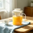 Borosilicate Glass Pitcher with Detachable Filter Screen, 850ml Large ...