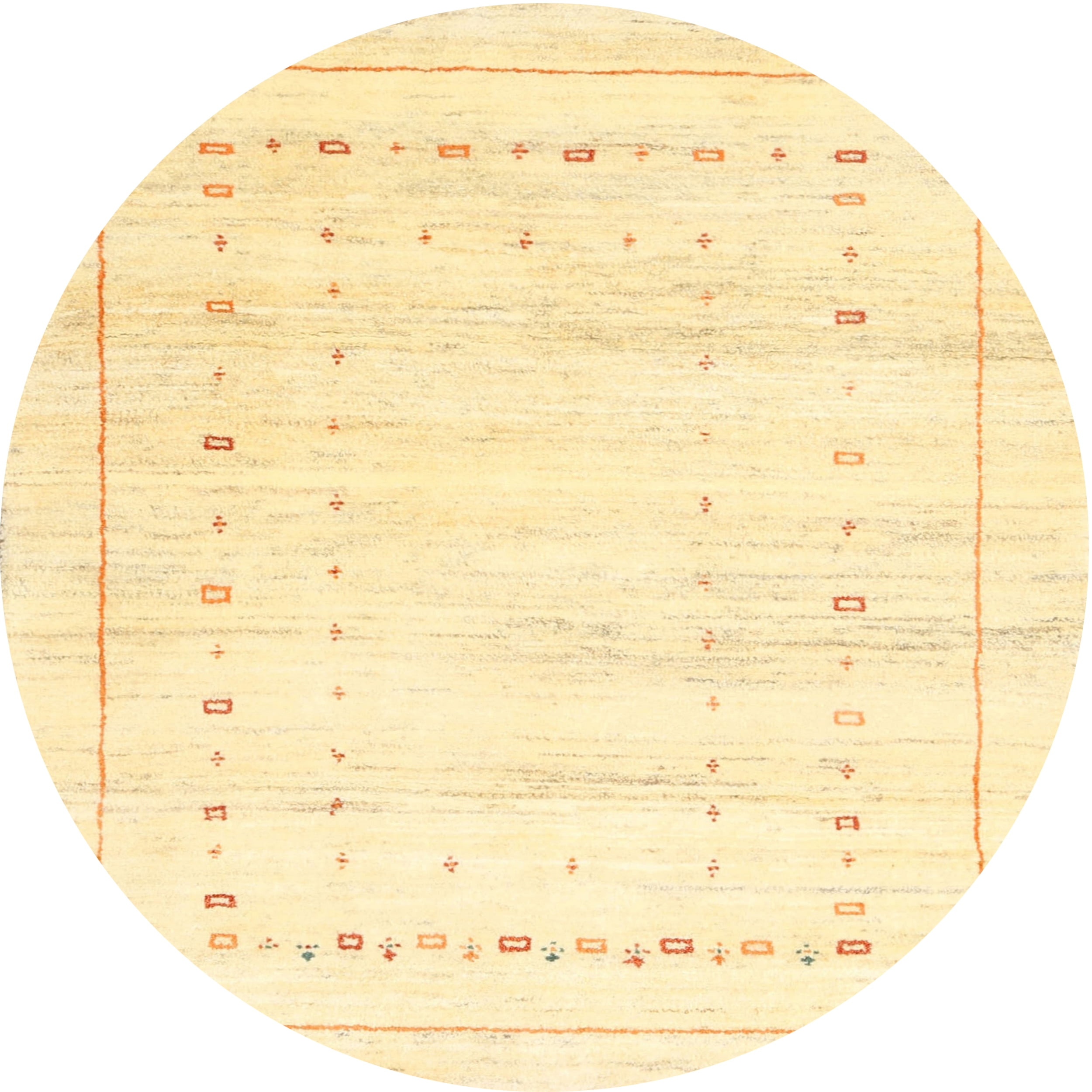 Ahgly Company Indoor Round Contemporary Mustard Yellow Solid Area Rugs ...