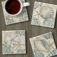 Thirstystone "Playa Shells" 4-Pack Tumbled Tile Stone Coasters ...