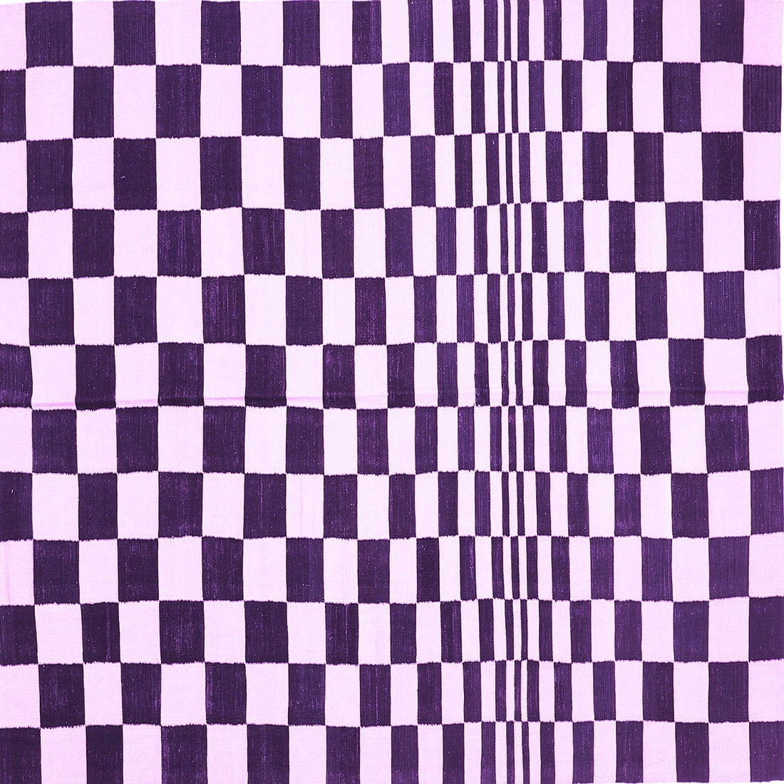 Ahgly Company Indoor Square Checkered Purple Modern Area Rugs, 5 ...