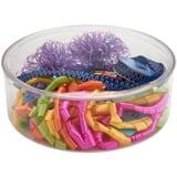 Pioneer Plastics 250C Clear Large Round Plastic Container, 9.9375" W x ...