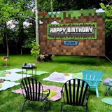 Pixel Birthday Backdrop, Video Game Themed Theme Party Decorations ...