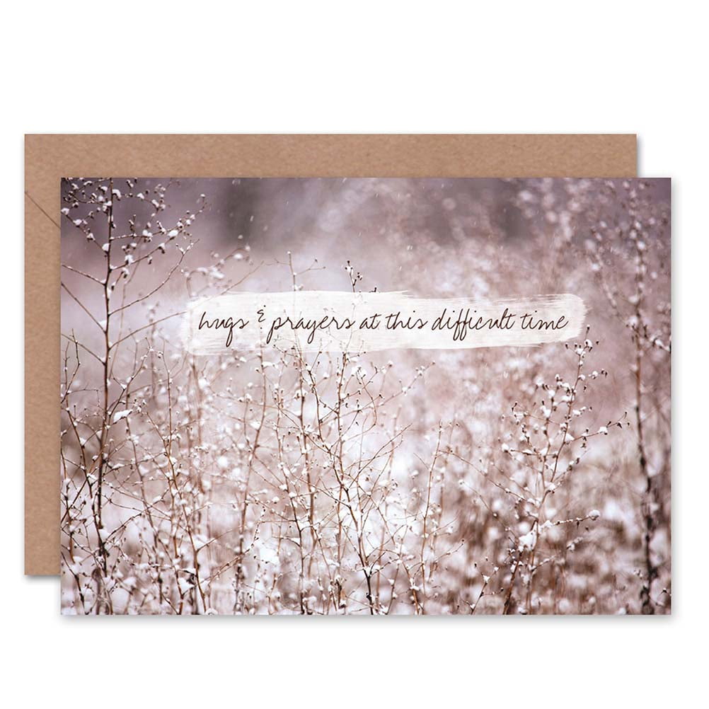 Bereaved Sympathy Prayers Hugs Greetings Card Plus Envelope Blank ...