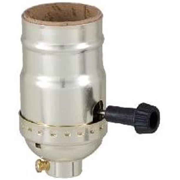 B&P Lamp® Turn-Knob Lamp Socket (Imported) With 3-Terminal, For Wiring ...