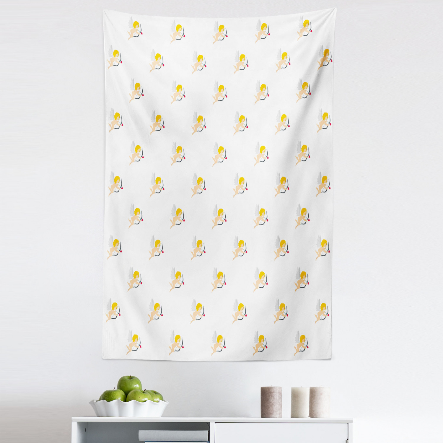 Angel Tapestry, Cupid Pattern Amour Love Arrow Mythic Romance Angels ...