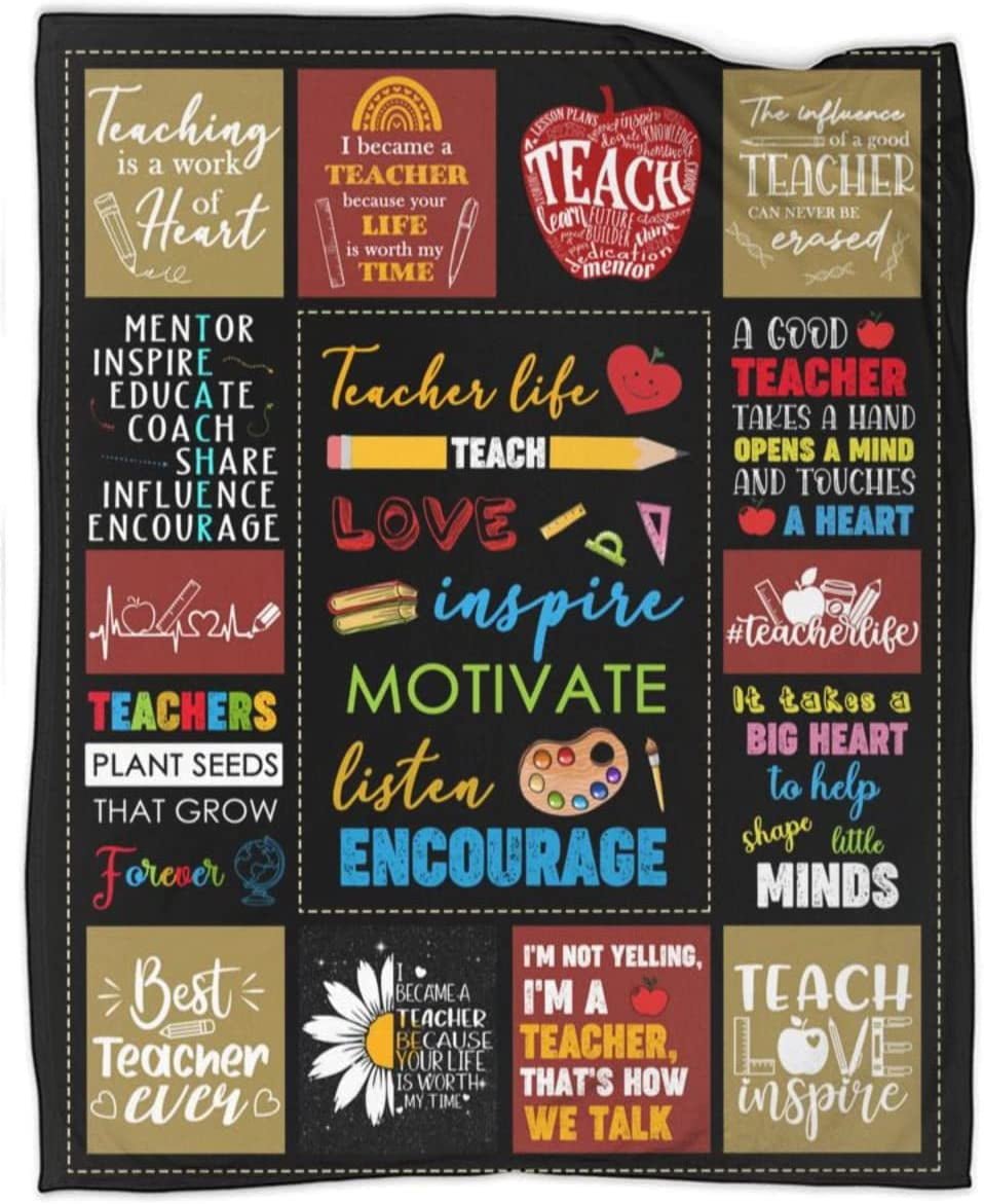 Teacher Appreciation Gifts Throw Blanket Best Teacher Flannel Blanket ...