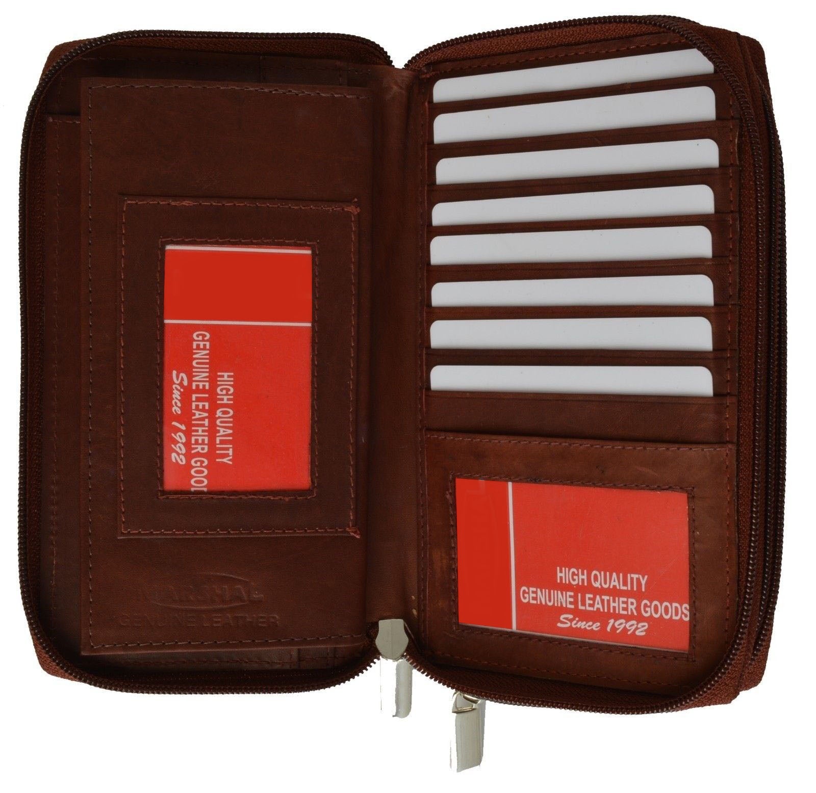 RFID Blocking Premium Leather Checkbook Secretary Accordion Wallet 2 ...