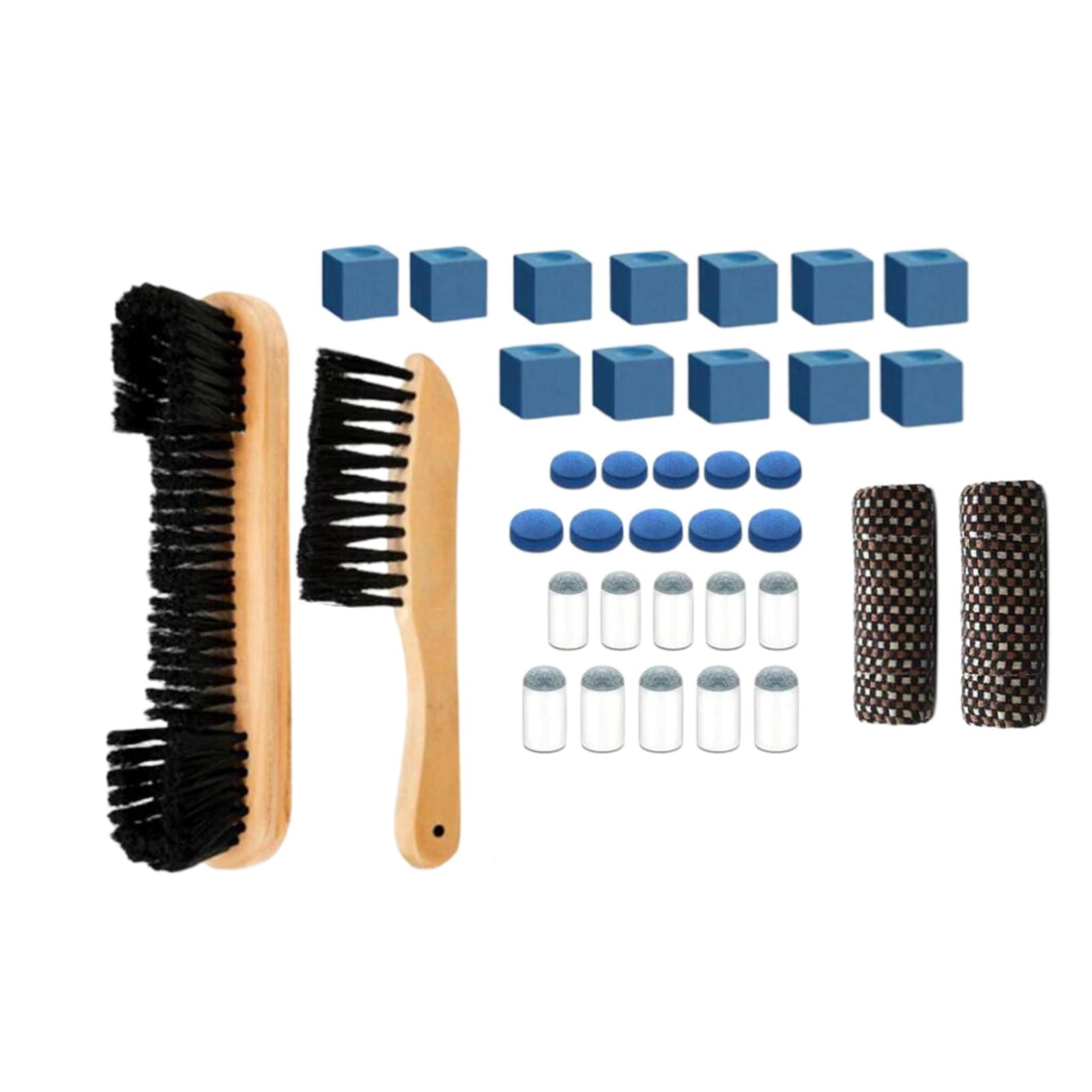 Billiards Pool Table With Rail Brush 2 Cue Shaft Cleaner Cloth Cleaning ...