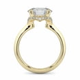 1.50 Carat Oval Cut Hidden Halo Lab Grown Diamond Engagement Ring ...