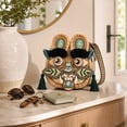 Chinese Traditional Tiger Head Bag, Embroidered Crossbody Bag with ...
