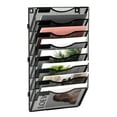 EasyPAG Wall File Organizer 8 Pocket Office Mesh Metal Hanging File ...